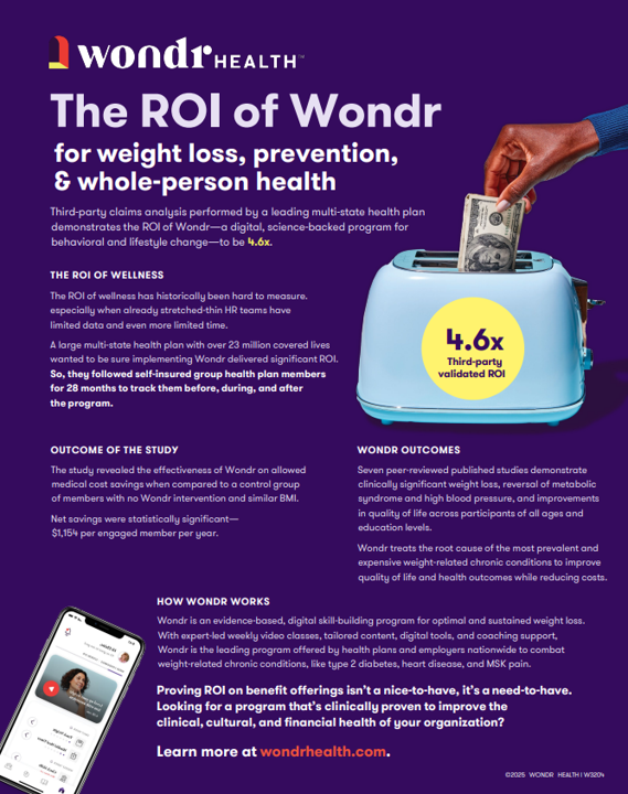 WONDR: Proven, behavior-based weight health solution